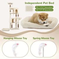 China Flower Luxury Cat Tree Multi-Level Cat Tower Sisal Scratching Posts Hammock Ramp Top Perch Cat Condo Outdoor Eco-Friendly for sale