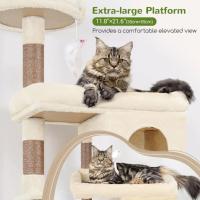 China Flower Luxury Cat Tree Multi-Level Cat Tower Sisal Scratching Posts Hammock Ramp Top Perch Cat Condo Outdoor Eco-Friendly for sale