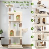 China Flower Luxury Cat Tree Multi-Level Cat Tower Sisal Scratching Posts Hammock Ramp Top Perch Cat Condo Outdoor Eco-Friendly for sale