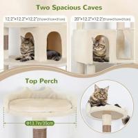 China Flower Luxury Cat Tree Multi-Level Cat Tower Sisal Scratching Posts Hammock Ramp Top Perch Cat Condo Outdoor Eco-Friendly for sale