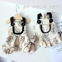 China 100% Cotton Pet Dog Jumpsuits Comfortable Rabbit Print Puppy Skirt Dog Clothes for Cats for Summer Winter for Easter Holidays for sale