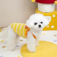 China Small Dog Cute Halloween Vest Solid Striped Pattern Cool Thin T-Shirt Outfit for Pomeranian Chihuahua Cats for sale