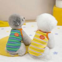 China Small Dog Vest Puppy Clothes Stripped Costume for Medium Pet Pomeranian Chihuahua Ropa Perro T-Shirt Cool Thin Outfit for sale