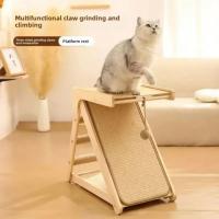 China Modern Style Cat Tower Collapsible Wood Cat Condo Grip Wear Chip-Resistant Cat Scratcher Pet Toys Accessories Carton Packaging for sale