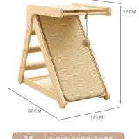 China Modern Style Cat Tower Collapsible Wood Cat Condo Grip Wear Chip-Resistant Cat Scratcher Pet Toys Accessories Carton Packaging for sale