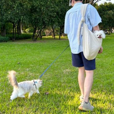 China Comfortable Foldable Lightweight Cotton Modern Pet Puppy Dog Carrier Backpack Zipper Closure Mesh Sling Travel Tote Shoulder Bag for sale
