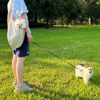 China Comfortable Foldable Lightweight Cotton Modern Pet Puppy Dog Carrier Backpack Zipper Closure Mesh Sling Travel Tote Shoulder Bag for sale