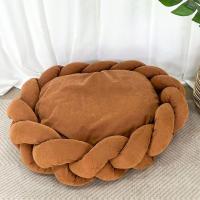 China New DIY Hand-woven Cat Dog Litter Creative Machine Wash 6cm Thick Suede High-end Dog Bed Pet Nest for sale