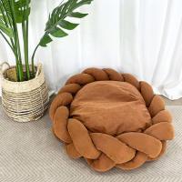 China New DIY Hand-woven Cat Dog Litter Creative Machine Wash 6cm Thick Suede High-end Dog Bed Pet Nest for sale