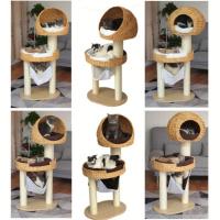 China Eco-friendly Luxury Halloween Cat Scratching Tree Sisal Litter Weaving House Rack Climbing Shelf Picture Toys 4 Levels & Above for sale