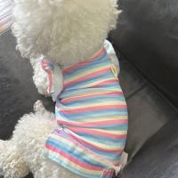 China Rainbow Flower Small Dog Dress Cute Cat Clothes Summer Cooling Dog Clothes for Small Dog Vest Spring Soft Cat Dress Pet Clothes for sale