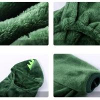 China Pet Dog Halloween Cute Dinosaur Shape Warm Fleece Jumpsuits Small Medium Dogs Puppy Hoodies Chihuahua Yorkshire Costume Coats for sale