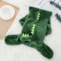 China Pet Dog Halloween Cute Dinosaur Shape Warm Fleece Jumpsuits Small Medium Dogs Puppy Hoodies Chihuahua Yorkshire Costume Coats for sale