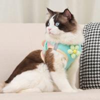 China Dual-Color Reflective Dog Harness Leash Set Breathable Cloth Cute Comfortable Chest Straps Pet Accessories for Birthday for sale