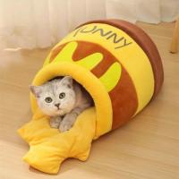 China New Cat Nest Corduroy Modern Super Soft Comfortable Removable Skin-friendly Portable Collapsible Kitten Bed Inner Pad Pet for sale