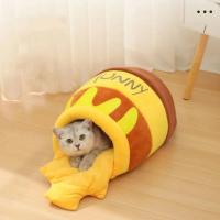 China New Cat Nest Corduroy Modern Super Soft Comfortable Removable Skin-friendly Portable Collapsible Kitten Bed Inner Pad Pet for sale