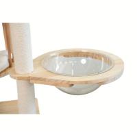 China Luxury Solid Wood Multi-Level Cat Tower with Sisal Scratching Post Premium Pet Condos Large Christmas Toy Cat Climbing Frame for sale