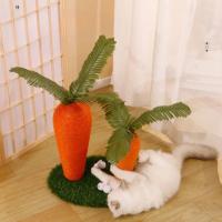 China Luxury Cat Tree with Carrot & Sisal Rack Cute Home Crawling Frame and Fun Wool Toys Pet Accessory for Cats During Halloween for sale