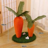 China Luxury Cat Tree with Carrot & Sisal Rack Cute Home Crawling Frame and Fun Wool Toys Pet Accessory for Cats During Halloween for sale