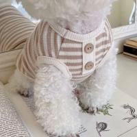 China New Summer Soft Polyester Pet Dog Sweatshirt Small Puppy Stripes Halloween Dog Vest Cat Coat Accessory for sale