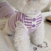 China New Summer Soft Polyester Pet Dog Sweatshirt Small Puppy Stripes Halloween Dog Vest Cat Coat Accessory for sale