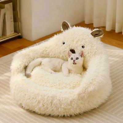 China Bed Cats for Winter Warm Houses and Habitats House Accessories Kitten Cushions Beds Dog Puppy Accessory Pet Supplies for sale