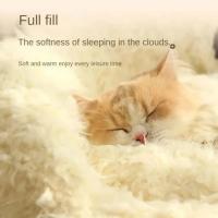 China Bed Cats for Winter Warm Houses and Habitats House Accessories Kitten Cushions Beds Dog Puppy Accessory Pet Supplies for sale