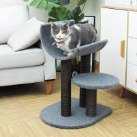 China Hot Sale Eco-Friendly Wool & Sisal Small Cat Scratcher Tree Cat House with Carton Packaging Christmas Gift for sale