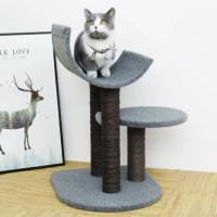 China Hot Sale Eco-Friendly Wool & Sisal Small Cat Scratcher Tree Cat House with Carton Packaging Christmas Gift for sale