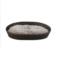 China Home Classic Fashion Modern Wicker Rattan Dog Bed Oval Shape Portable All-Season Outdoor Furniture Carton for sale