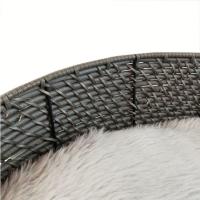 China Home Classic Fashion Modern Wicker Rattan Dog Bed Oval Shape Portable All-Season Outdoor Furniture Carton for sale