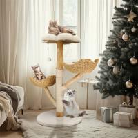 China 110cm Modern Luxury Cat Furniture Solid Wood Activity Center with Sisal Scratching Post Halloween Climbing Tree for Kitties for sale