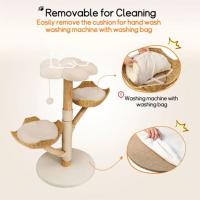 China 110cm Modern Luxury Cat Furniture Solid Wood Activity Center with Sisal Scratching Post Halloween Climbing Tree for Kitties for sale