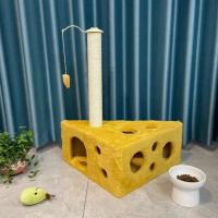 China Cheese cat Climbing Frame Small cat Drilling Hole Scratch Resistant No Debris Falling Off Sisal cat Scratching Post for sale