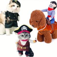 China Dog Fancy Dress for Horseback Riding Cosplay Soft Breathable Halloween Christmas New Year's Suit Solid Funny Clothes Accessories for sale