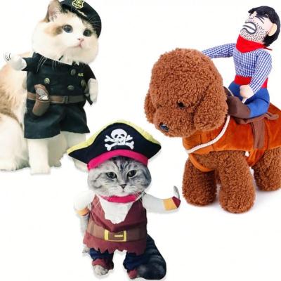 China Dog Fancy Dress for Horseback Riding Cosplay Soft Breathable Halloween Christmas New Year's Suit Solid Funny Clothes Accessories for sale