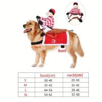 China Dog Fancy Dress for Horseback Riding Cosplay Soft Breathable Halloween Christmas New Year's Suit Solid Funny Clothes Accessories for sale