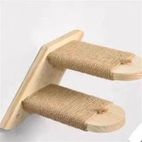 China Multilayer Platform Wall Mounted Cat Climber Tree Post Modern Halloween Cat Climbing Shelves Interactive Toy Carton Packaging for sale