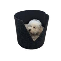 China Simple Dog & Cat Bed Cave Detachable Foldable Suede Print Removable Washable Pet Tent Carton Pack for sale