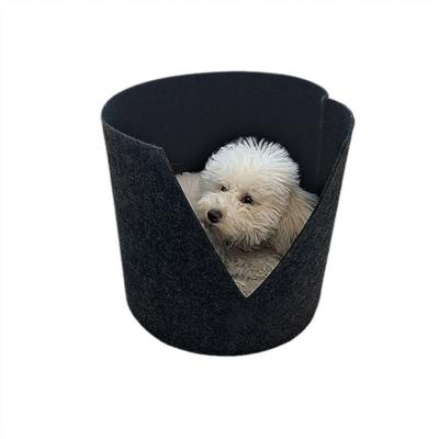 China Simple Dog & Cat Bed Cave Detachable Foldable Suede Print Removable Washable Pet Tent Carton Pack for sale