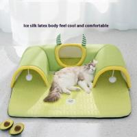 China Spring Summer Universal Four Season Modern Cat Nest Breathable Monster Cat Bed Tunnel Indoor Pets Desktop Sleeping Mat Accessory for sale
