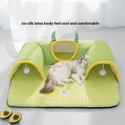 China Spring Summer Universal Four Season Modern Cat Nest Breathable Monster Cat Bed Tunnel Indoor Pets Desktop Sleeping Mat Accessory for sale