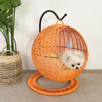 China Cat Cradle Rocking Nest Pet Round Ball Hanging Bed Basket with Plush Interior Cushion Mat Hammock for Dogs Cats Puppy Kitty for sale