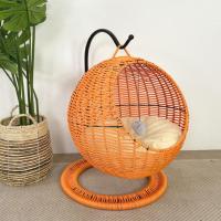 China Cat Cradle Rocking Nest Pet Round Ball Hanging Bed Basket with Plush Interior Cushion Mat Hammock for Dogs Cats Puppy Kitty for sale