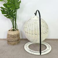 China High Quality Eco-Friendly Sustainable All Seasons Round Rattan Pet Bed with Removable Washable Cover for Cats for sale