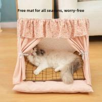 China Cute Cat & Dog Solid Eco-Friendly Removable Washable Breathable Pet Tent Bed for Summer All Seasons Large Space Indoor Outdoor for sale