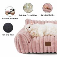 China Minimalist Cream Aesthetic Pet Bed with Eco-Friendly Materials and Customizable Size for Elevated Dog Cot or Cat Relaxation Couch for sale