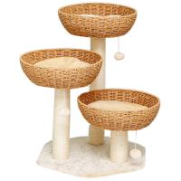 China AssemblyrequiredYes Cat Climbing Tree Made of Wood Offering Sturdy Climbing Surfaces and Relaxing Spots for Cats Indoors for sale