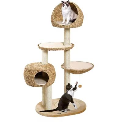 China 4 levels cat tree customizable design pet products model featuring sturdy construction and soft materials for cat comfort for sale