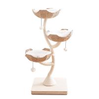 China Stocked cat tree featuring multi level platforms sisal scratching posts and cozy resting areas shipping DHL pet products for sale